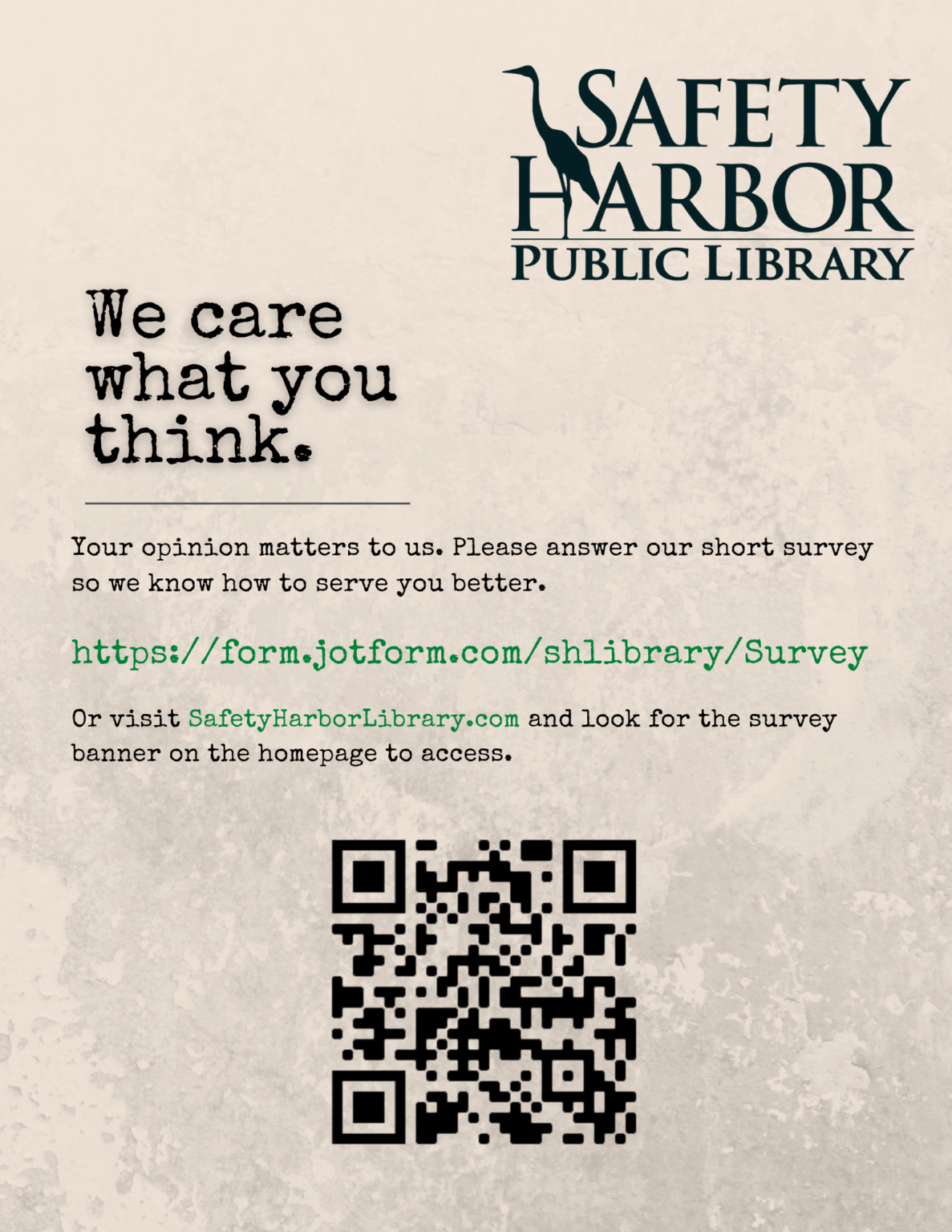 We care what you think... 2021 Safety Harbor Public Library Survey ...
