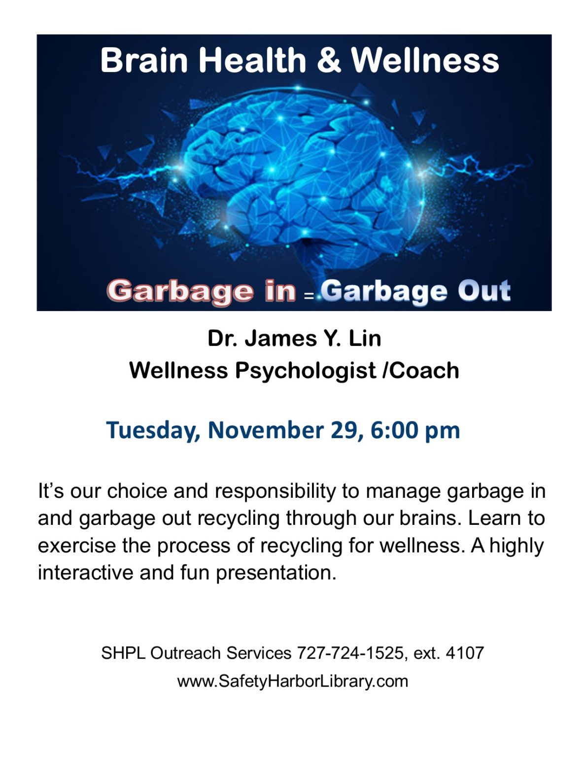 Brain Health and Wellness - Safety Harbor Connect